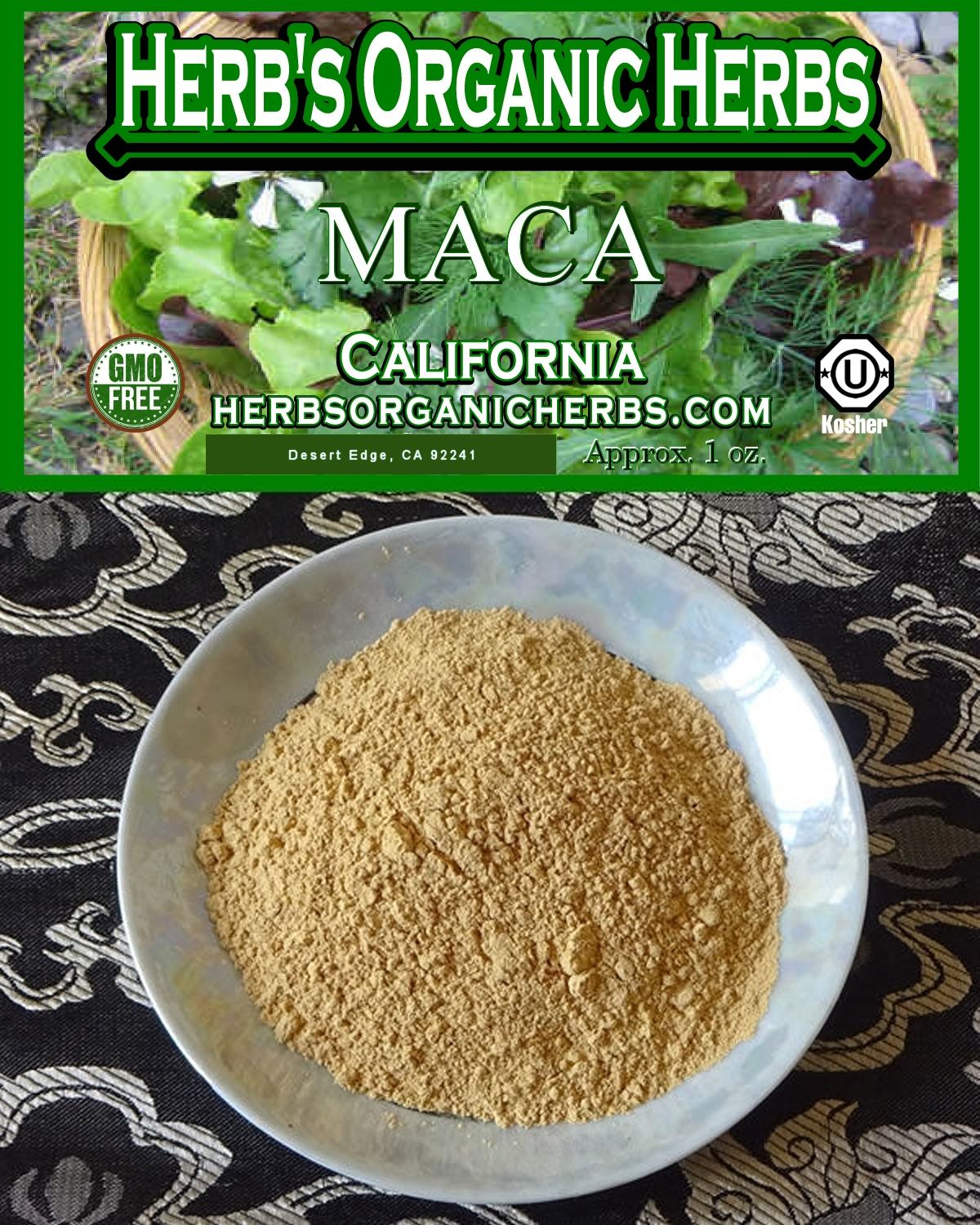 Maca – Herb's Organic Herbs - Certified Kosher Dried Herbs & Spices