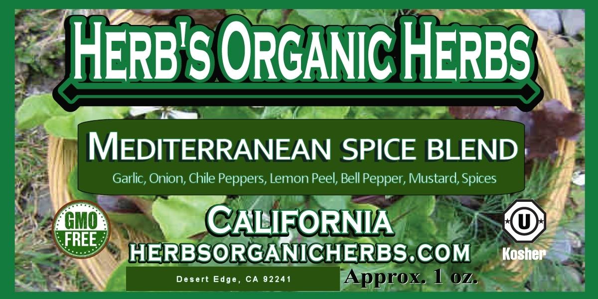 Mediterranean Spice Blend * New * – Herb's Organic Herbs - Certified ...